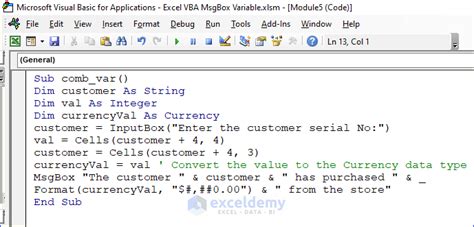 excel vba work with variable in msgbox exceldemy