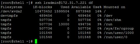 how to run remote ssh command in linux to show result locally ux techno