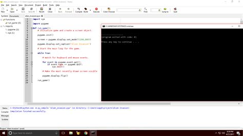 python need helping setting up pygame stack overflow