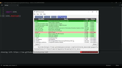 Downloading All Packages From Nltk Python Youtube
