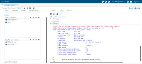 solved insufficient memory proc surveyreg sas support communities
