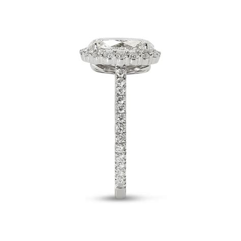 Oval Shape Lab Grown Diamond Halo Engagement Ring Reve Diamonds