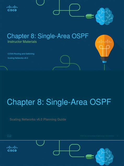 Chapter 8 Single Area Ospf Instructor Materials Pdf I Pv6 Routing