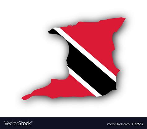 Map And Flag Trinidad And Tobago Royalty Free Vector Image