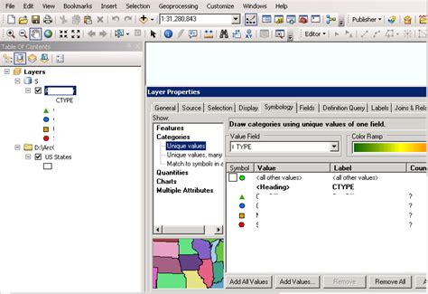 arcgis desktop how to auto add new values to unique values