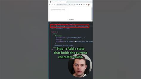 input field character counter in react js 🤯 reactjs reactdevelopment