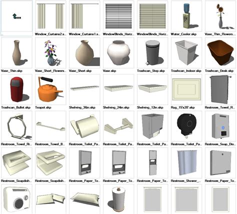 sketchup interior objects 3d models download cad design free cad