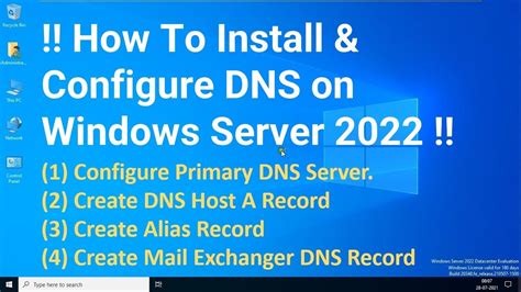 how to install and configure dns server on windows server 2022