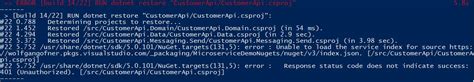 restore nuget packages from a private feed when building