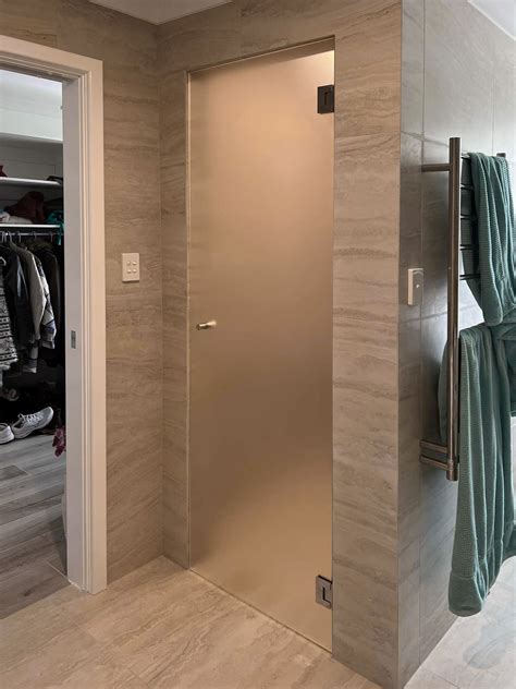 Frosted Glass Toilet Door Elegant Bathroom Privacy