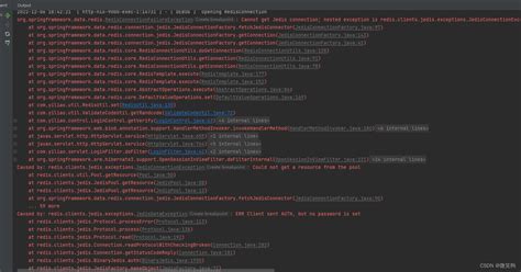 成功解决 cannot get jedis connection； nested exception is redis clients