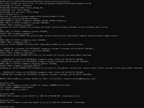 ms access to postgresql using python