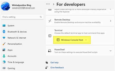 How To Set The Default Terminal Application In Windows 11 Winhelponline