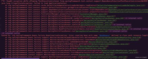 error creating bean with name ‘datasource defined in class path