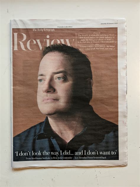 Telegraph Review 28 01 2023 Brandon Fraser Cover Feature The Whale Ray