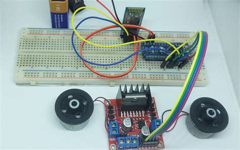 using hc 05 bluetooth module to control dc motors invent