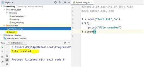 open and create file in file handling in python programming