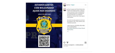 Perfil Da Prf De Sergipe Publica Mensagem Pedindo Vaquinha A Bolsonaro