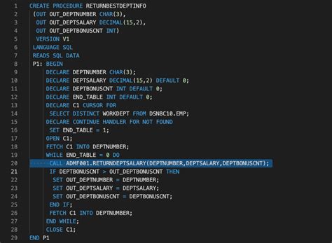 debugging stored procedures