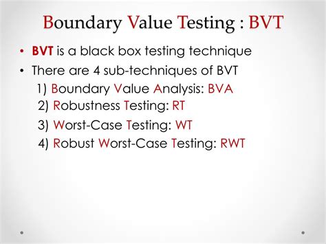 ppt chapter 2 boundary value testing bvt 322235 software testing