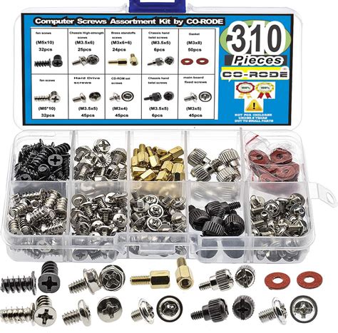 Glarks 660 Pieces Phillips Head Computer Pc Spacer Screws Assortment