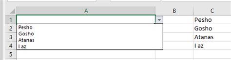 excel vba create dropdown list stack overflow