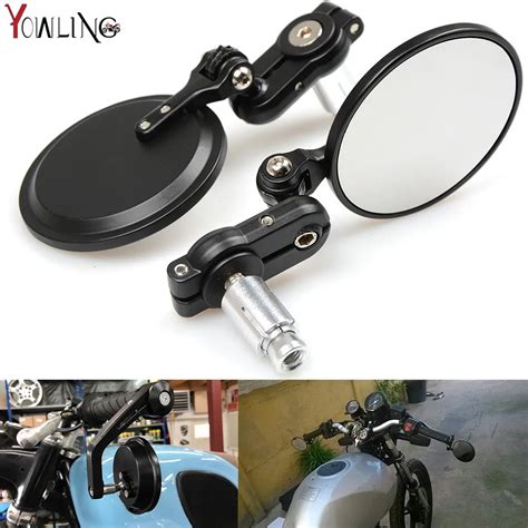 1pair Universal 7 8 Round Bar End Rear Mirrors Moto Motorcycle