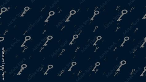 Old Key Symbols Float Horizontally From Left To Right Parallax Fly