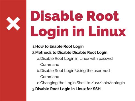 Methods To Enable Or Disable Root Login In Linux Linuxfordevices