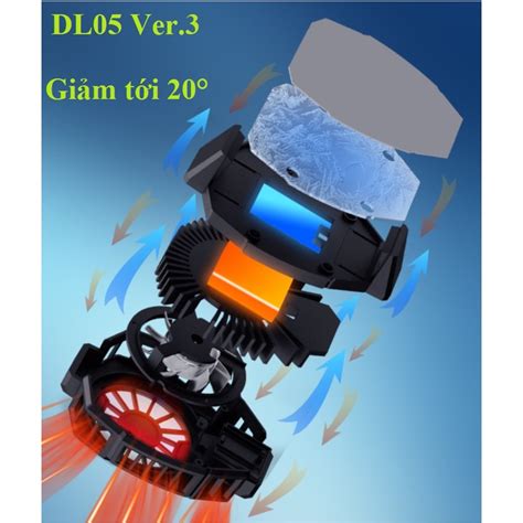 Quạt Tản Nhiệt điện Thoại Memo Dl05 Siêu Lạnh Hiển Thị Nhiệt độ Led