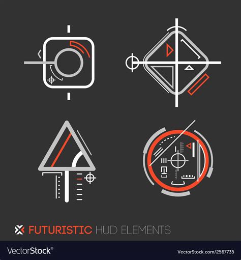futuristic hud elements royalty free vector image