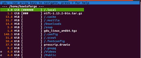 how to install and use gdu disk usage analyzer on ubuntu 20 04