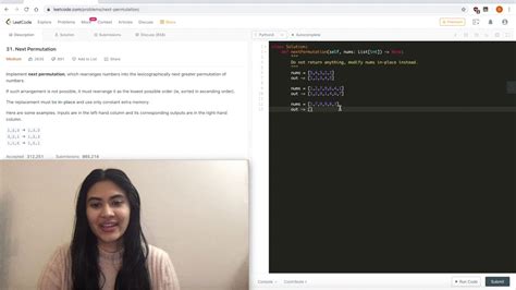 next permutation leetcode 31 python [o n time and o 1 space
