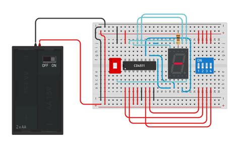 circuit design arduino 7 segment cd4511 tinkercad