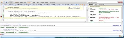 javascript okie can t access dead object in firefox 28
