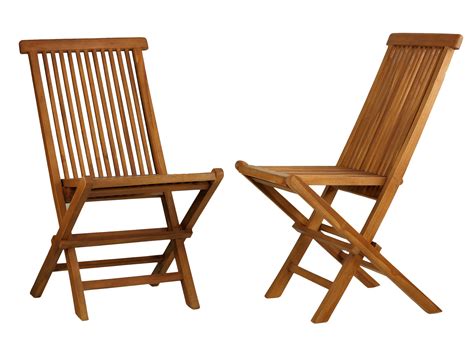 Bare Decor Vega Golden Teak Wood Outdoor Folding Chair Set Of 2