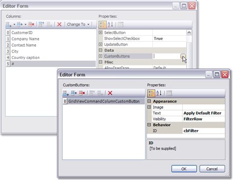 how to create custom command buttons asp web forms controls