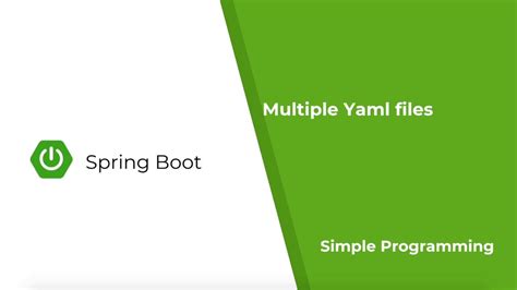 spring boot multiple yaml files simple programming youtube