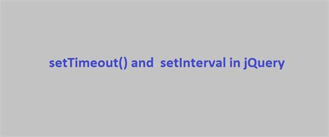 settimeout and setinterval in jquery integerbyte blog