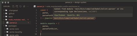 eslint failed to load parser in examples design system · issue 1911