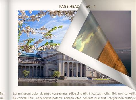 realistic book page flip animation in javascript stpageflip css script