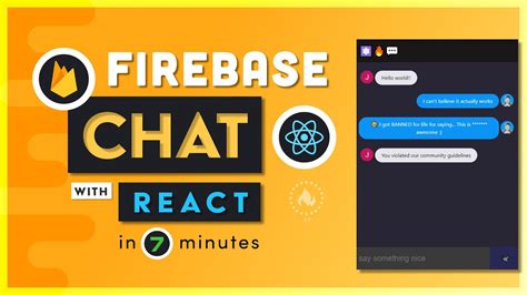 i built a chat app in 7 minutes with react and firebase youtube