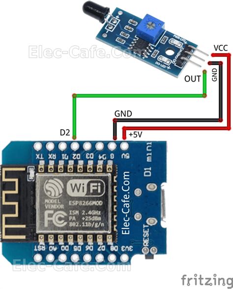 wemos d1 mini and flame detector sensor on home assistant elec cafe