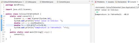 java fahrenheit to celsius program how to convert