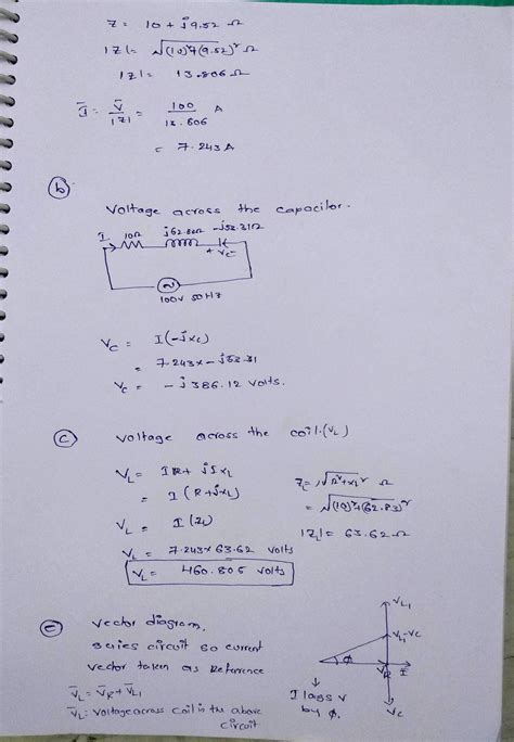 [solved] A Coil Having A Resistance Of 10 Ohm And An Inductance Of 0 2