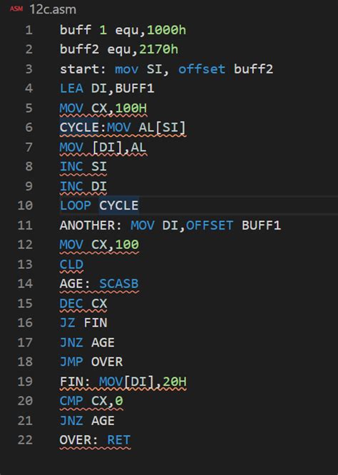 assembly why code or data emission to undeclared segment stack
