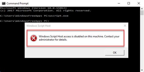 resolved windows script host access is disabled on this