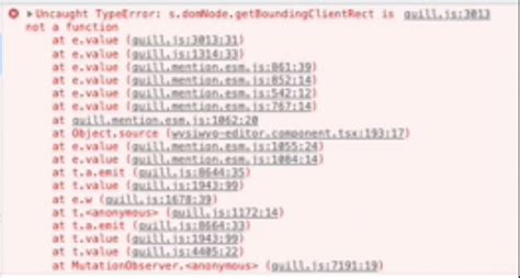 mention throws typeerror s domnode getboundingclientrect is not a