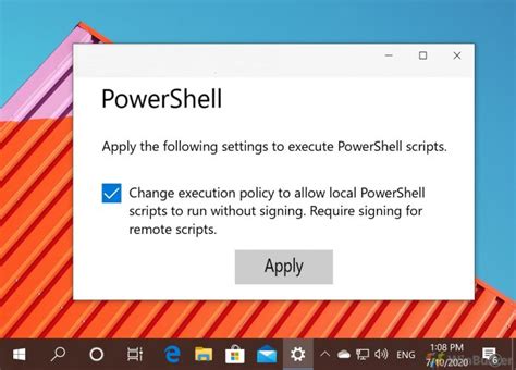 how to enable powershell scripts in windows 10 via execution policy