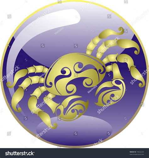 Cancer Astrology Sign Vector Zodiac Icon Stock Vector Royalty Free